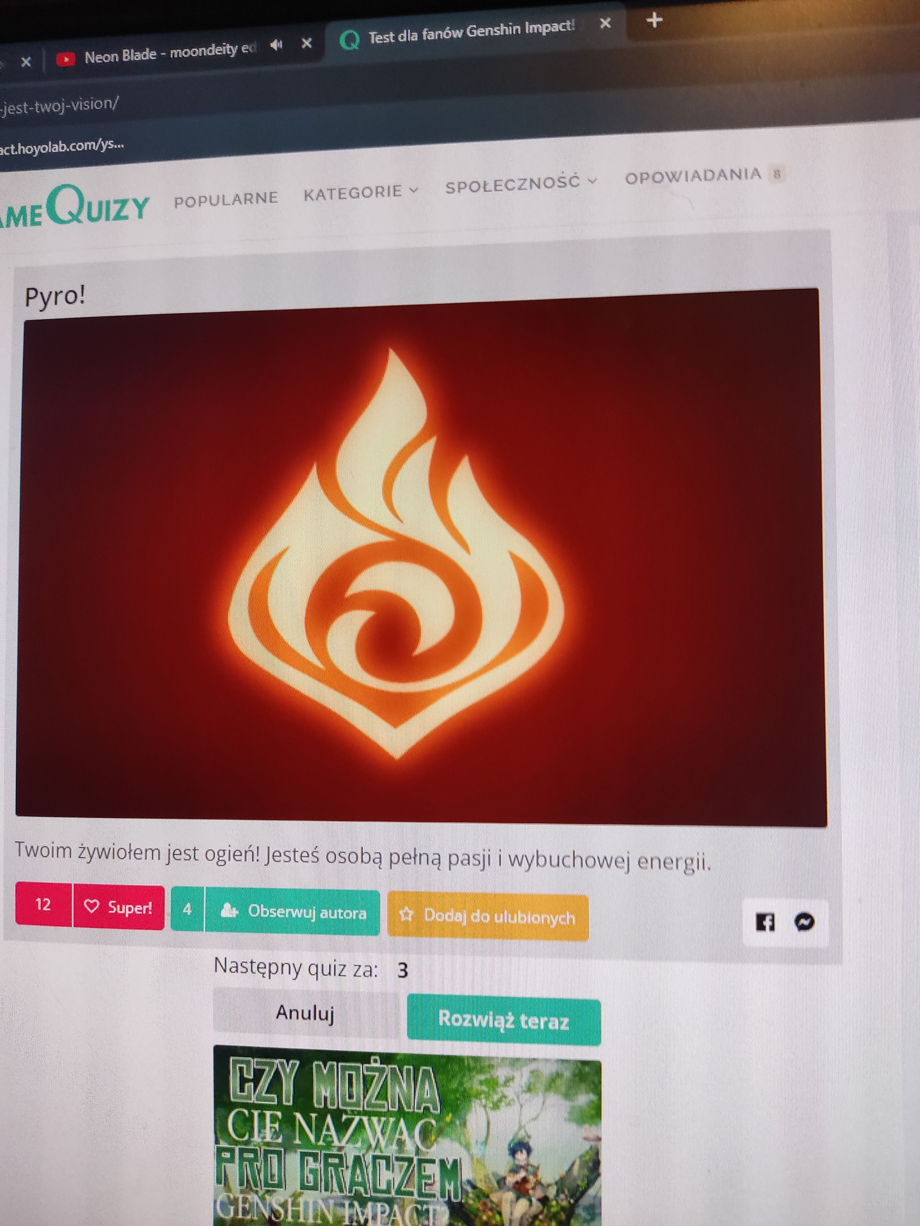 My vision would be pyro! Genshin Impact | HoYoLAB