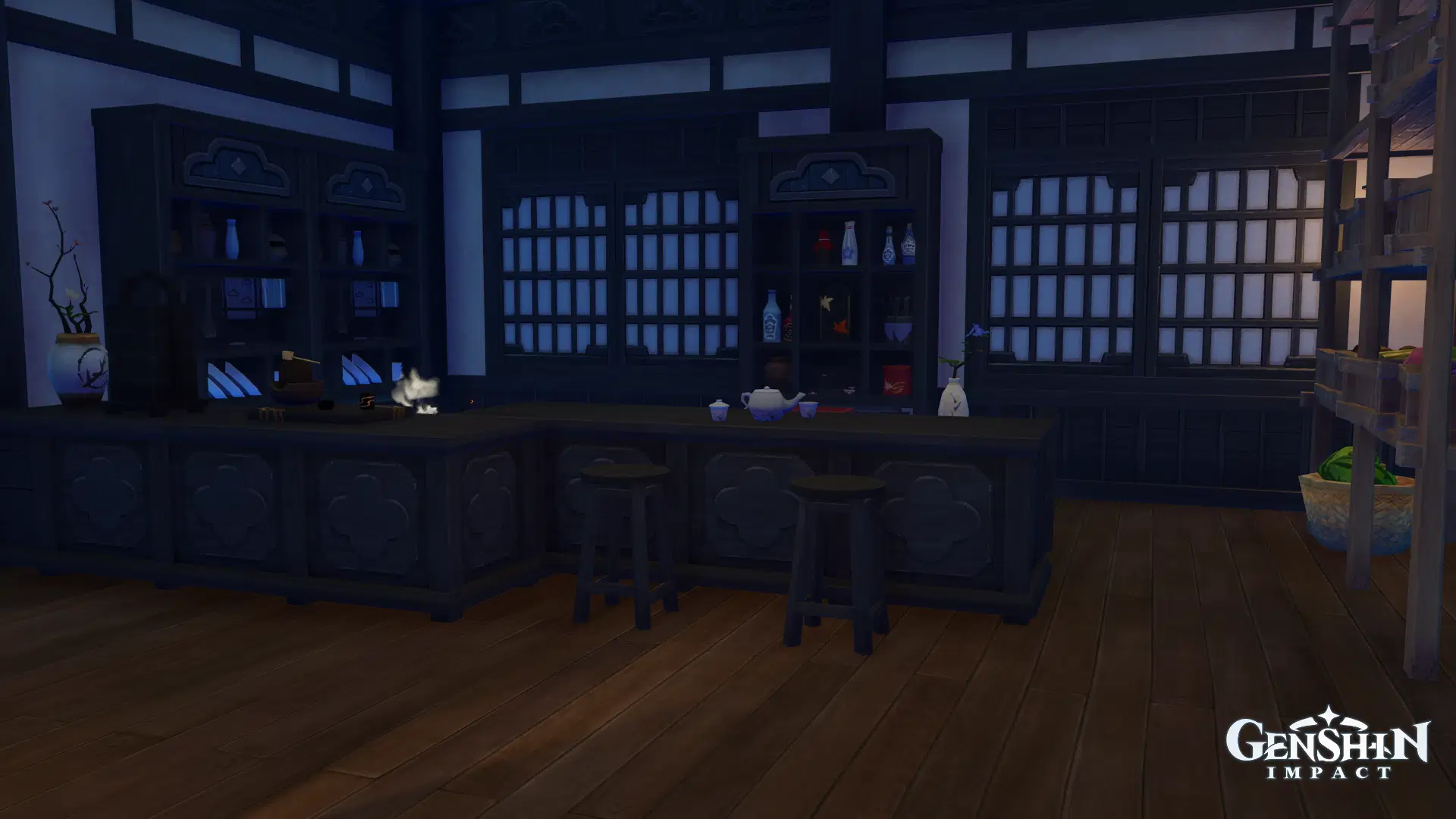 Interior of the Inazuma Mansion: Refined Estate (Old) Genshin Impact ...