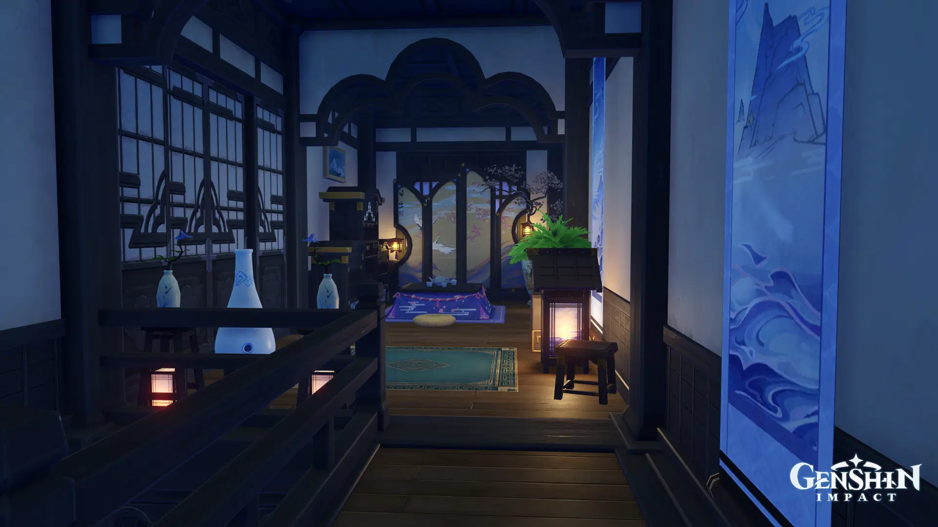 Interior of the Inazuma Mansion: Refined Estate (Old) Genshin Impact ...