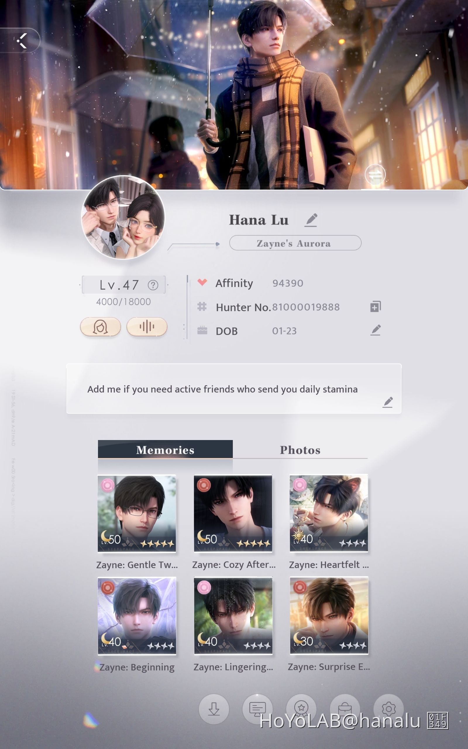 did you play this game?: add me on Love and Deepspace! | HoYoLAB