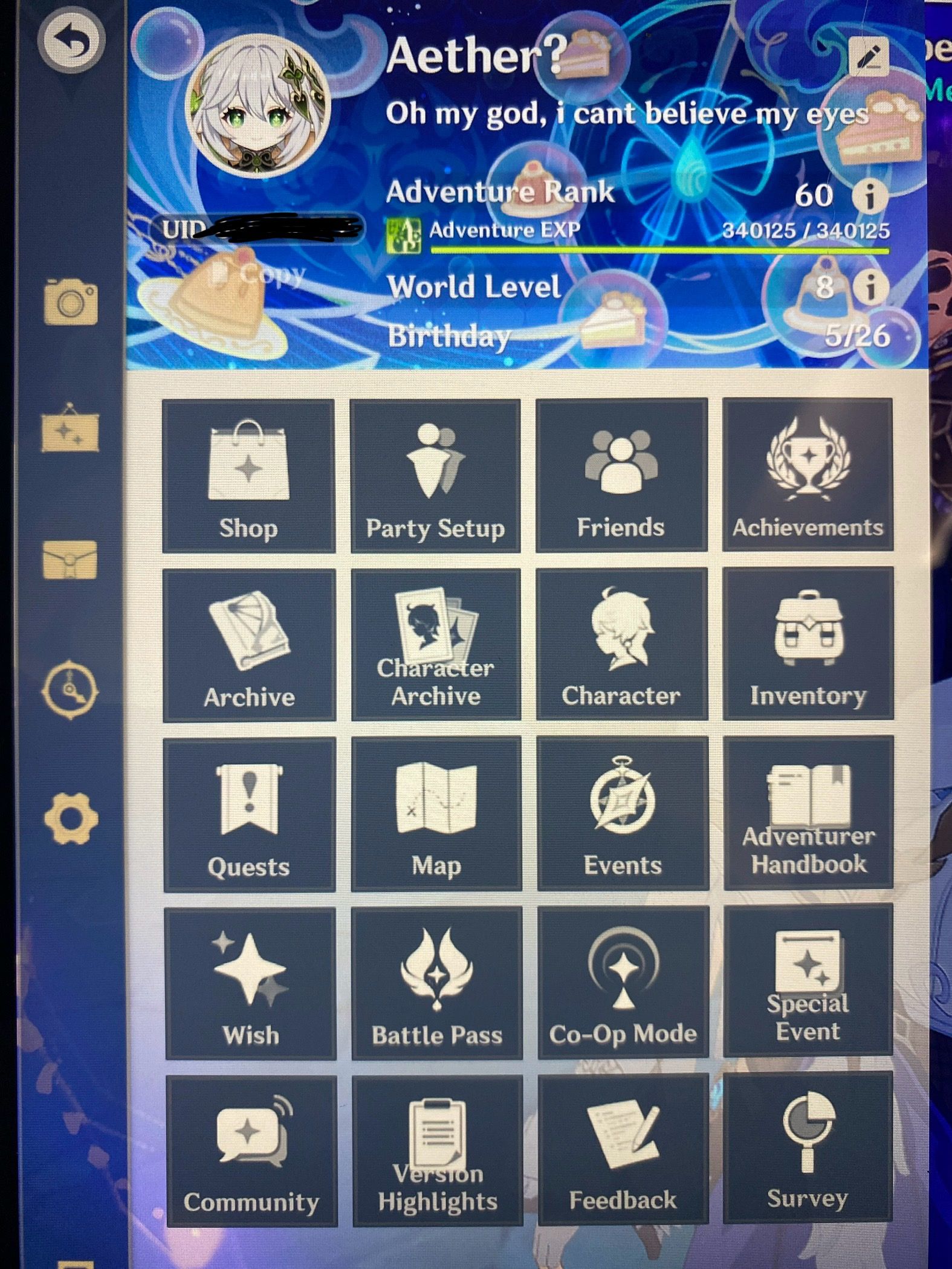 Well I finally reaches adventure rank 60 Genshin Impact | HoYoLAB