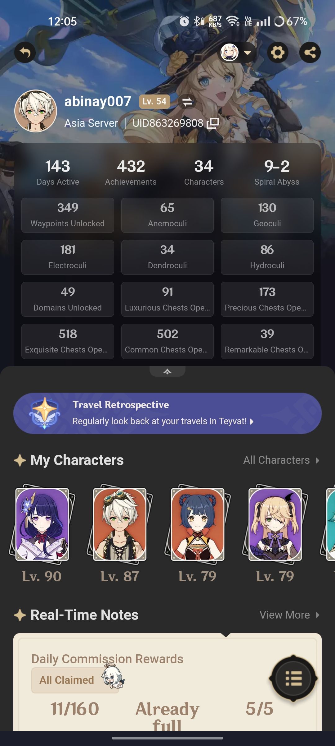 Normal player Account.,.. Genshin Impact | HoYoLAB