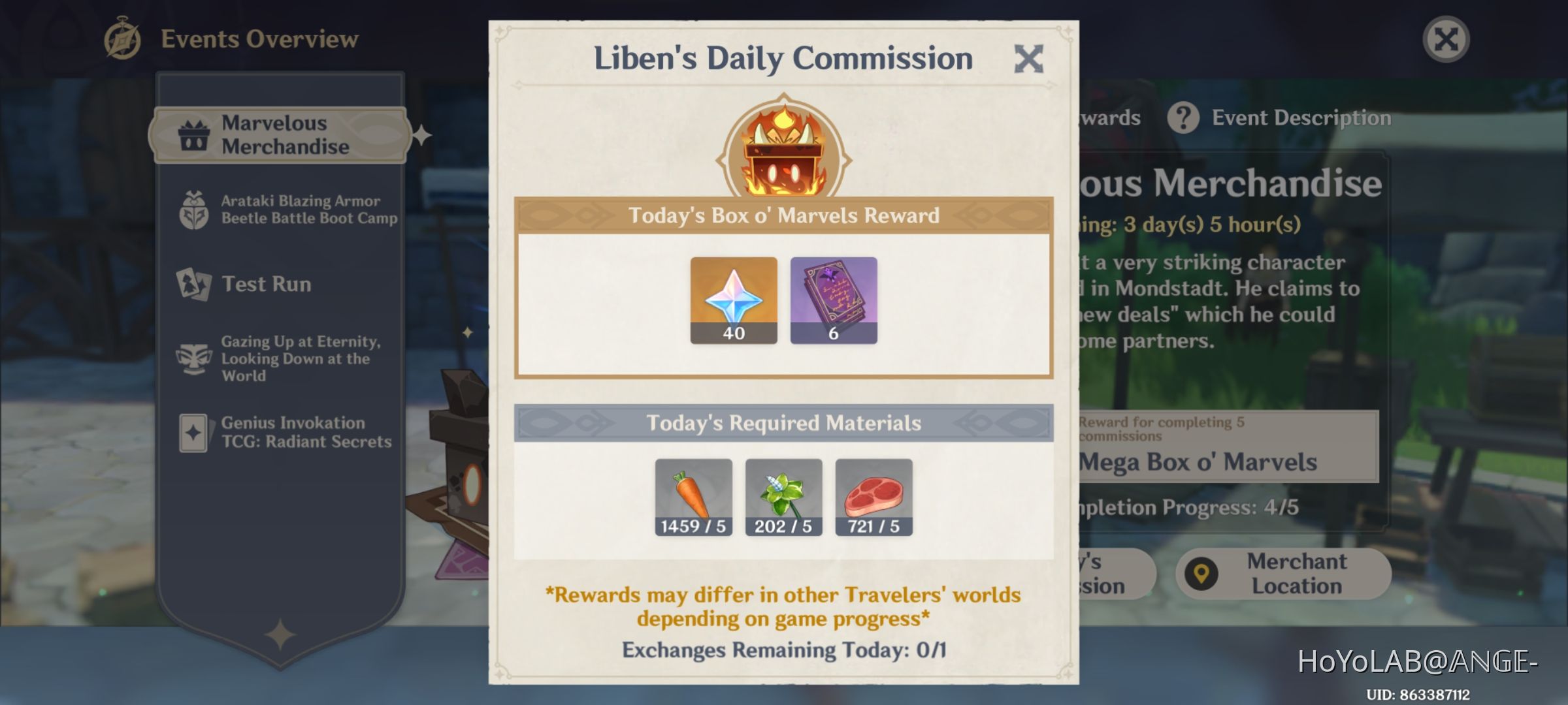 1 Box Left Genshin Impact | HoYoLAB