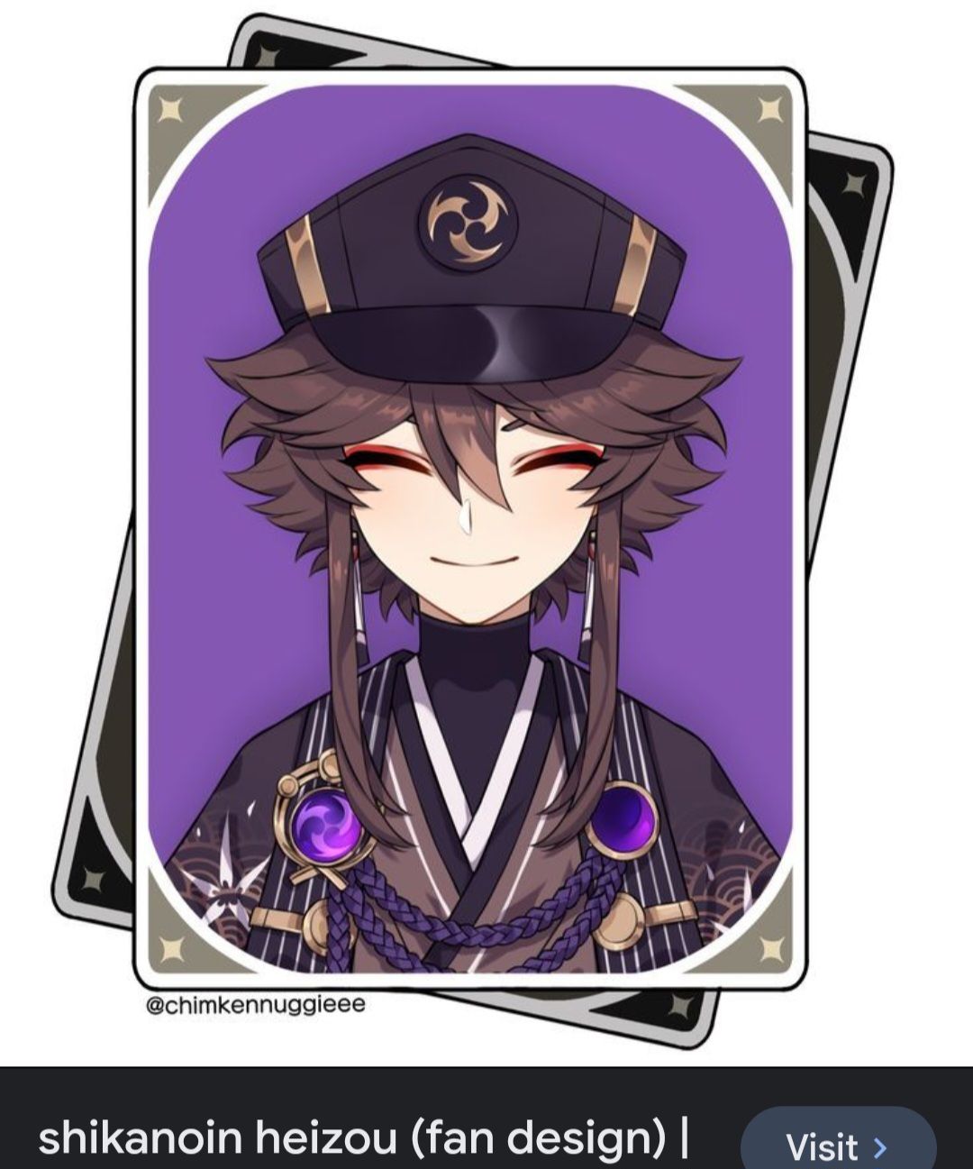 Is it just me or does Heizou's fan design before he was released look ...