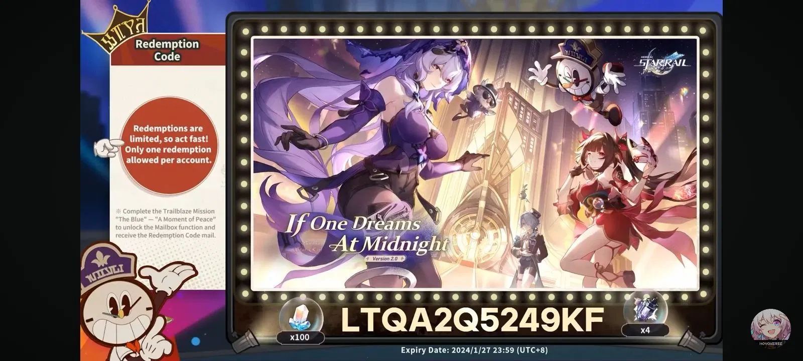 HSR LIVE STREAM CODES Honkai: Star Rail | HoYoLAB