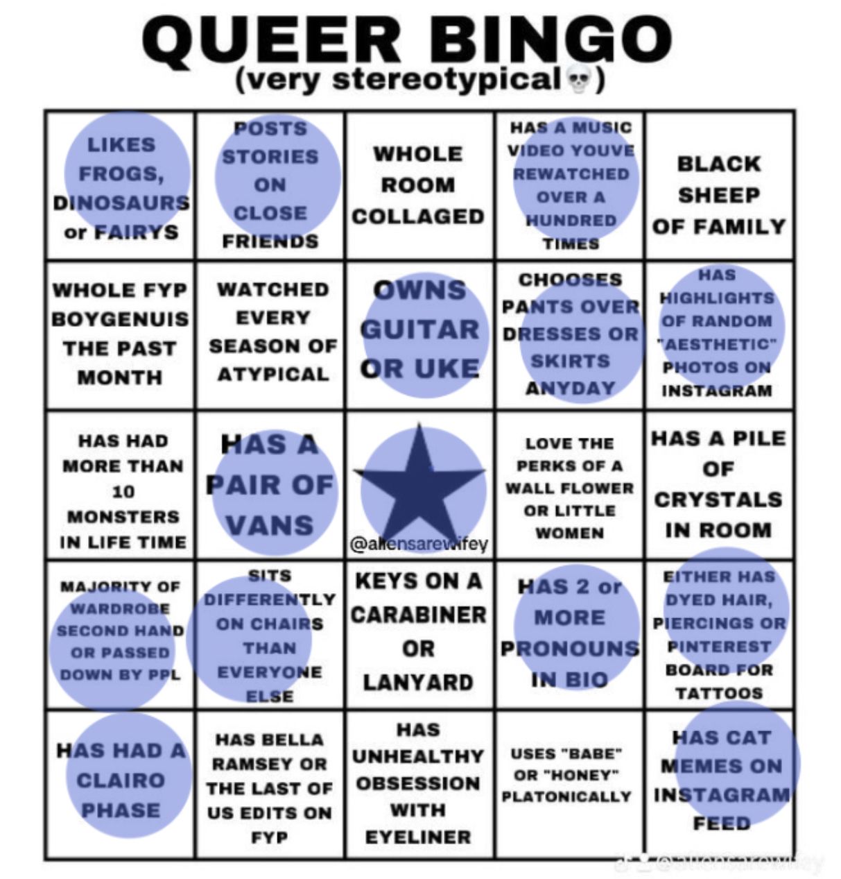 QUEER BINGO!!!! (Verystereotypical) | HoYoLAB