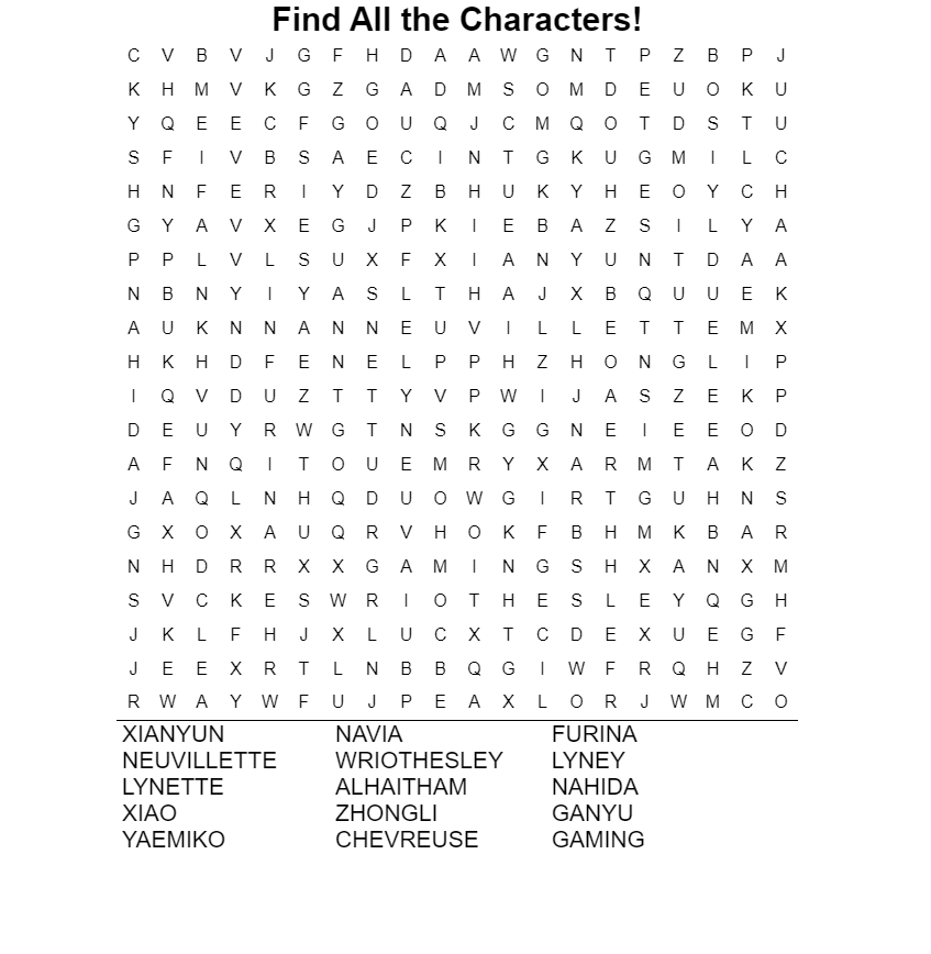 【Pigeon's Games Zone】Find All the Characters Genshin Impact | HoYoLAB