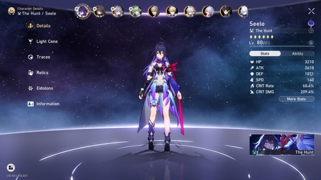 Alright, I increased her crit rate... Chill guys Honkai: Star Rail ...