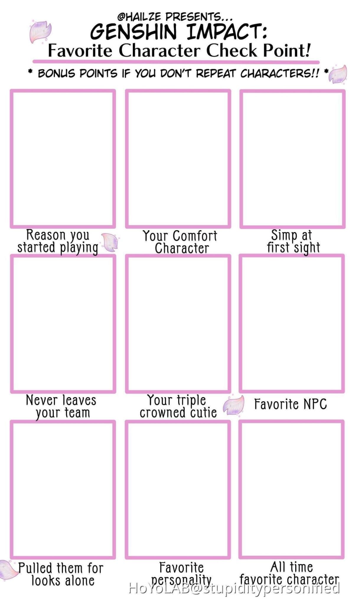 Template (clear) Genshin Impact | HoYoLAB