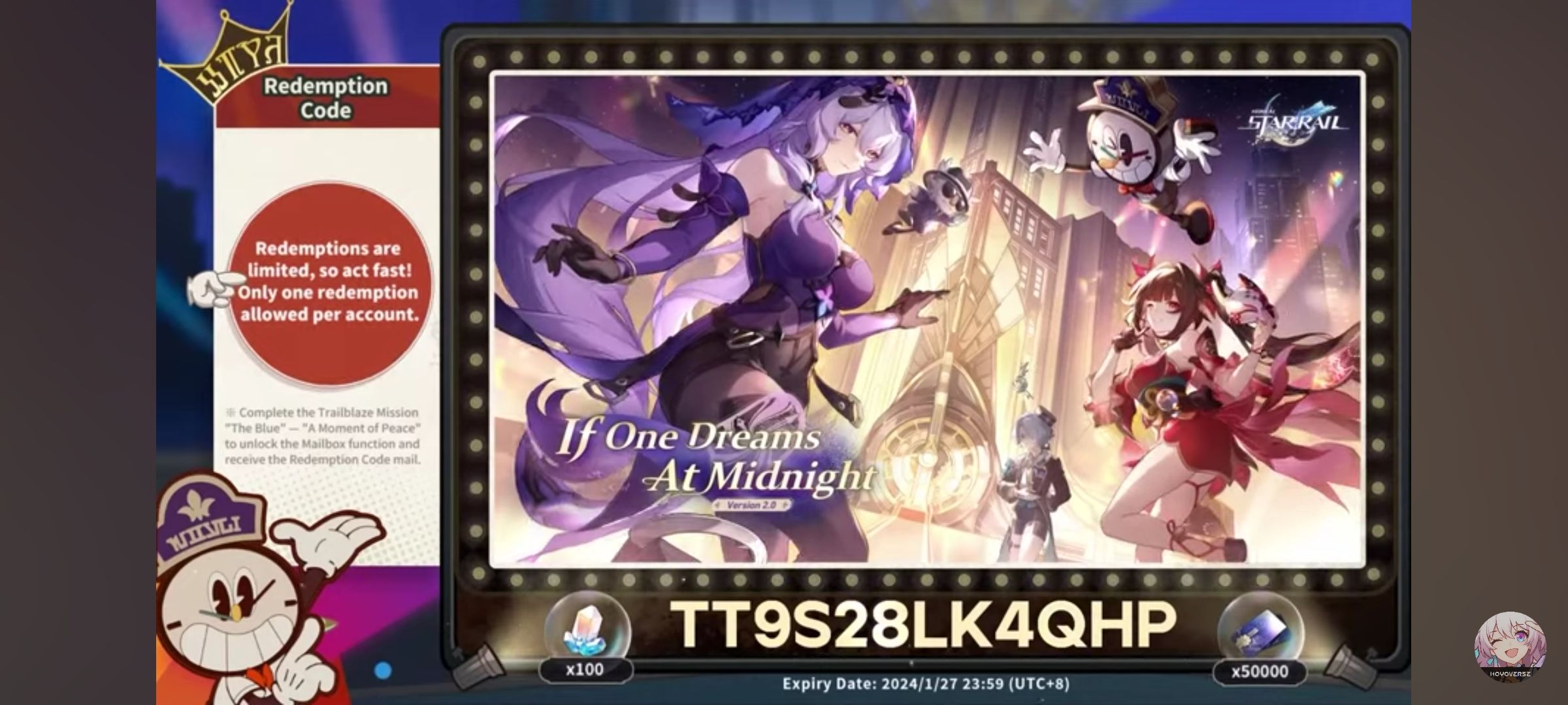 HSR 2.0 Redeem Code & 20 Special Pass Honkai: Star Rail | HoYoLAB