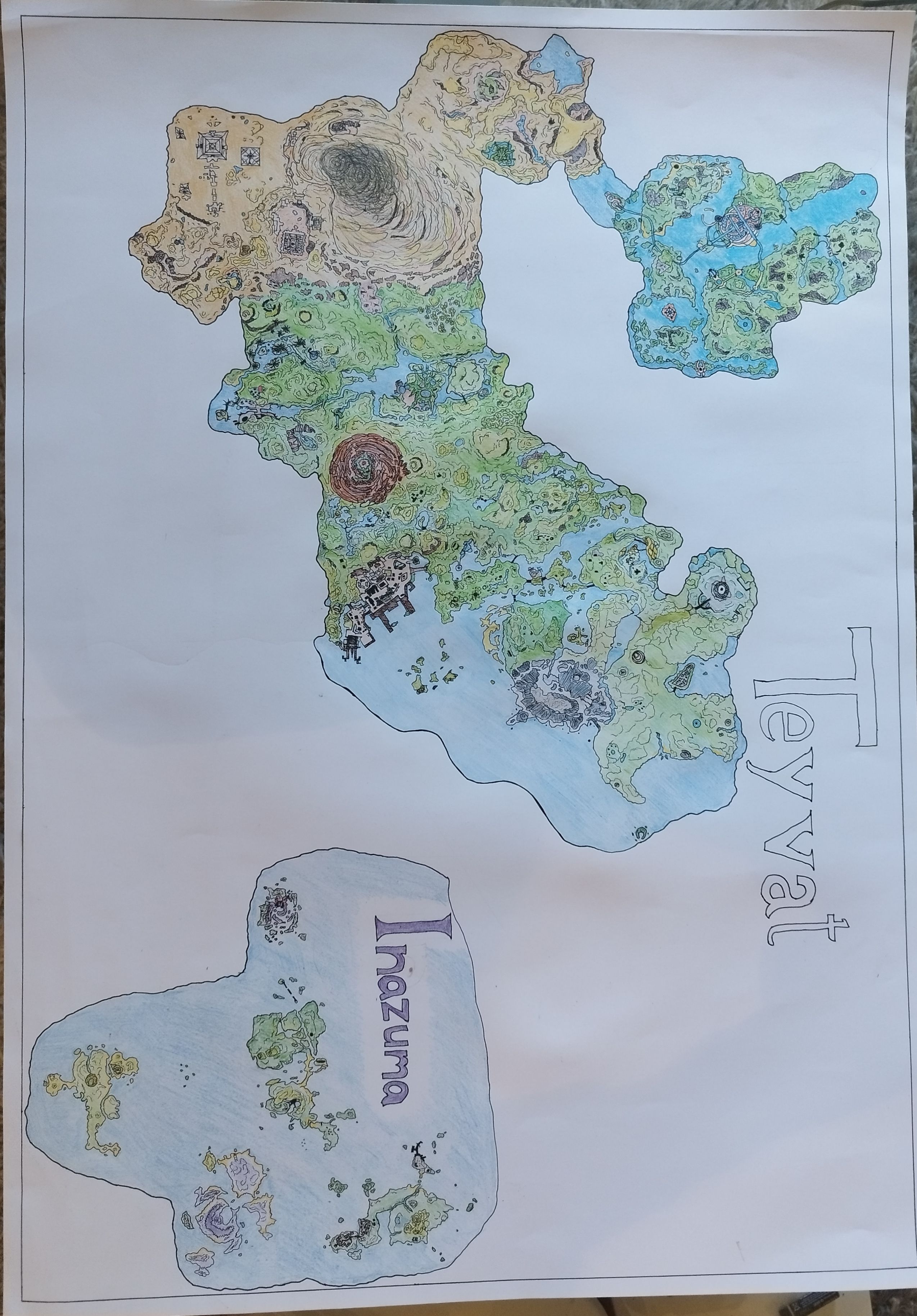 Hand drawn map of Teyvat I made Genshin Impact | HoYoLAB