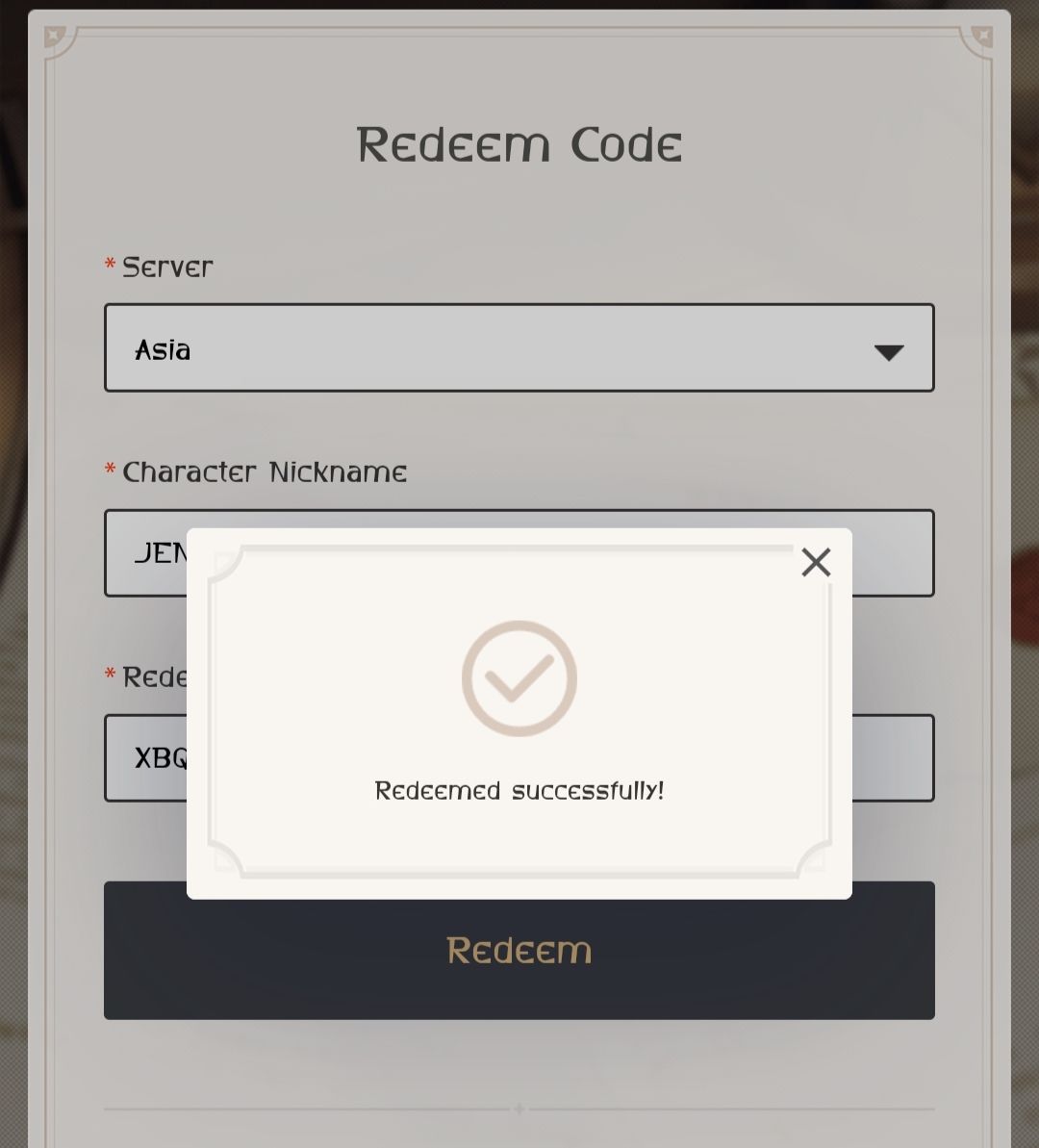 redeem code Genshin Impact | HoYoLAB
