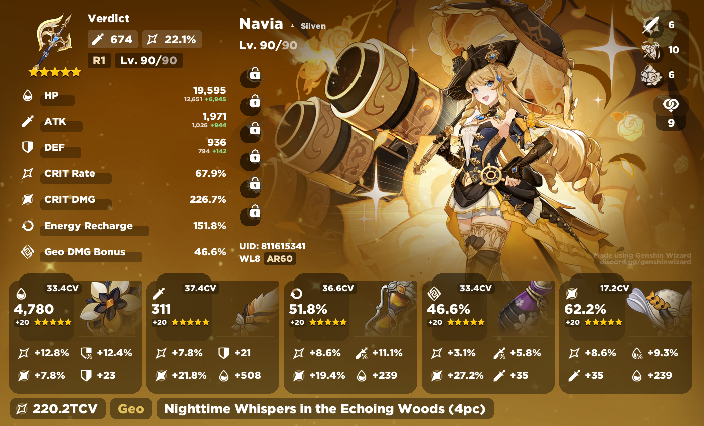 My Navia Build(temporary) Genshin Impact | HoYoLAB