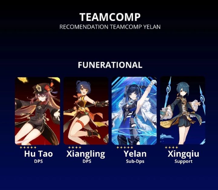 Yelan teams comp Genshin Impact | HoYoLAB