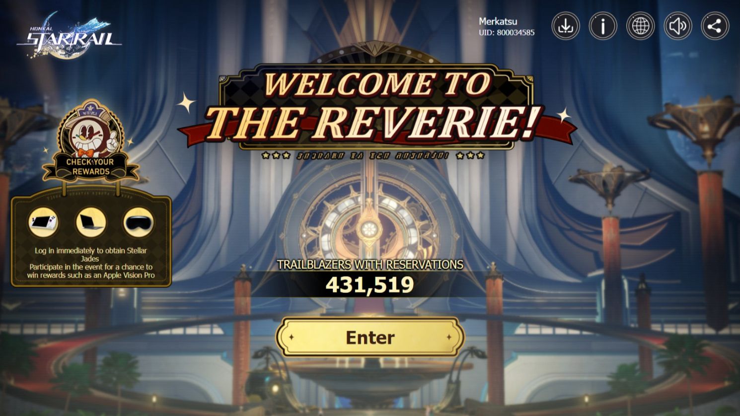 Welcome to The Reverie Hotel 28/01/2024 Honkai: Star Rail | HoYoLAB