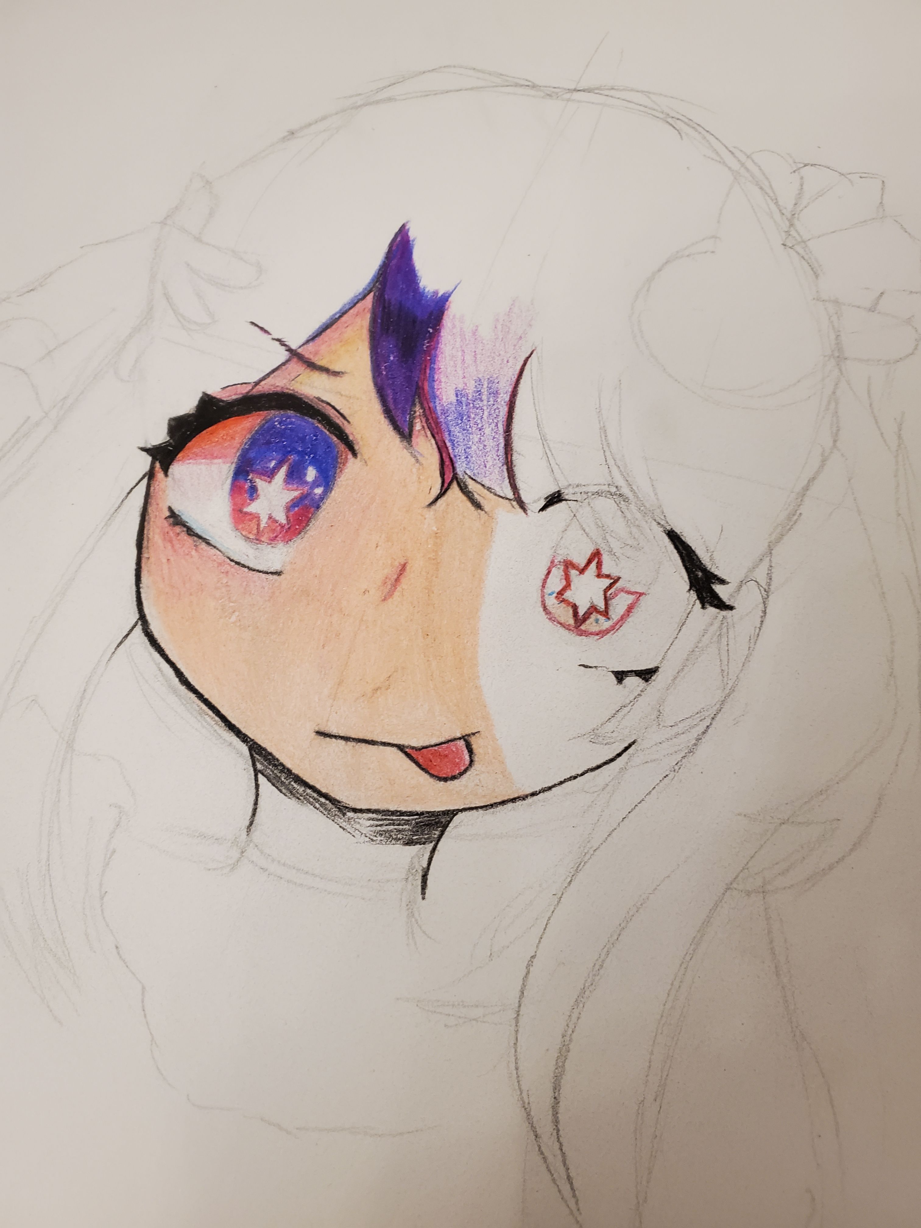 Wip (tryna use colored pencils like this for the first time) | HoYoLAB