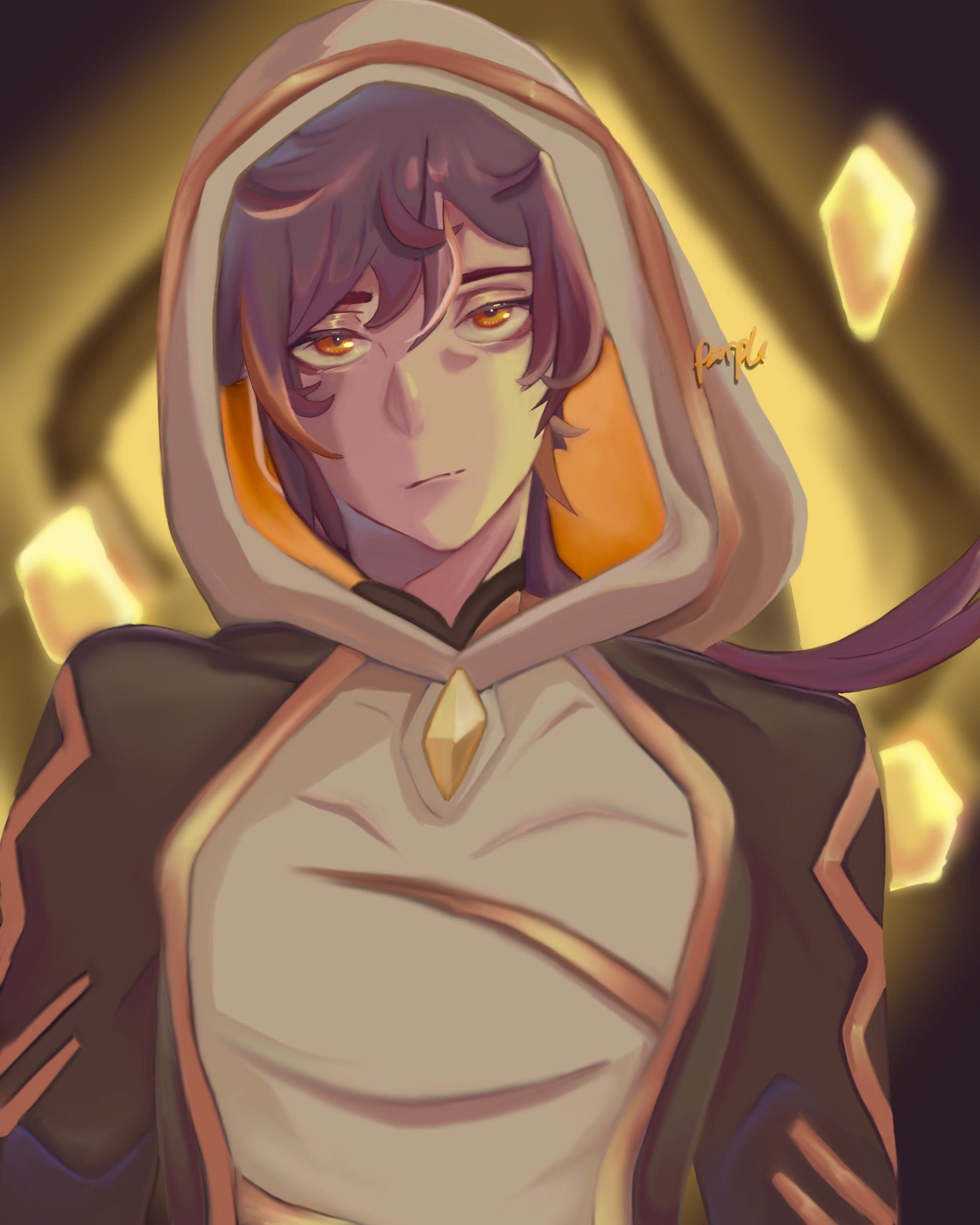 Painted Zhongli in his Archon Outfit Genshin Impact | HoYoLAB