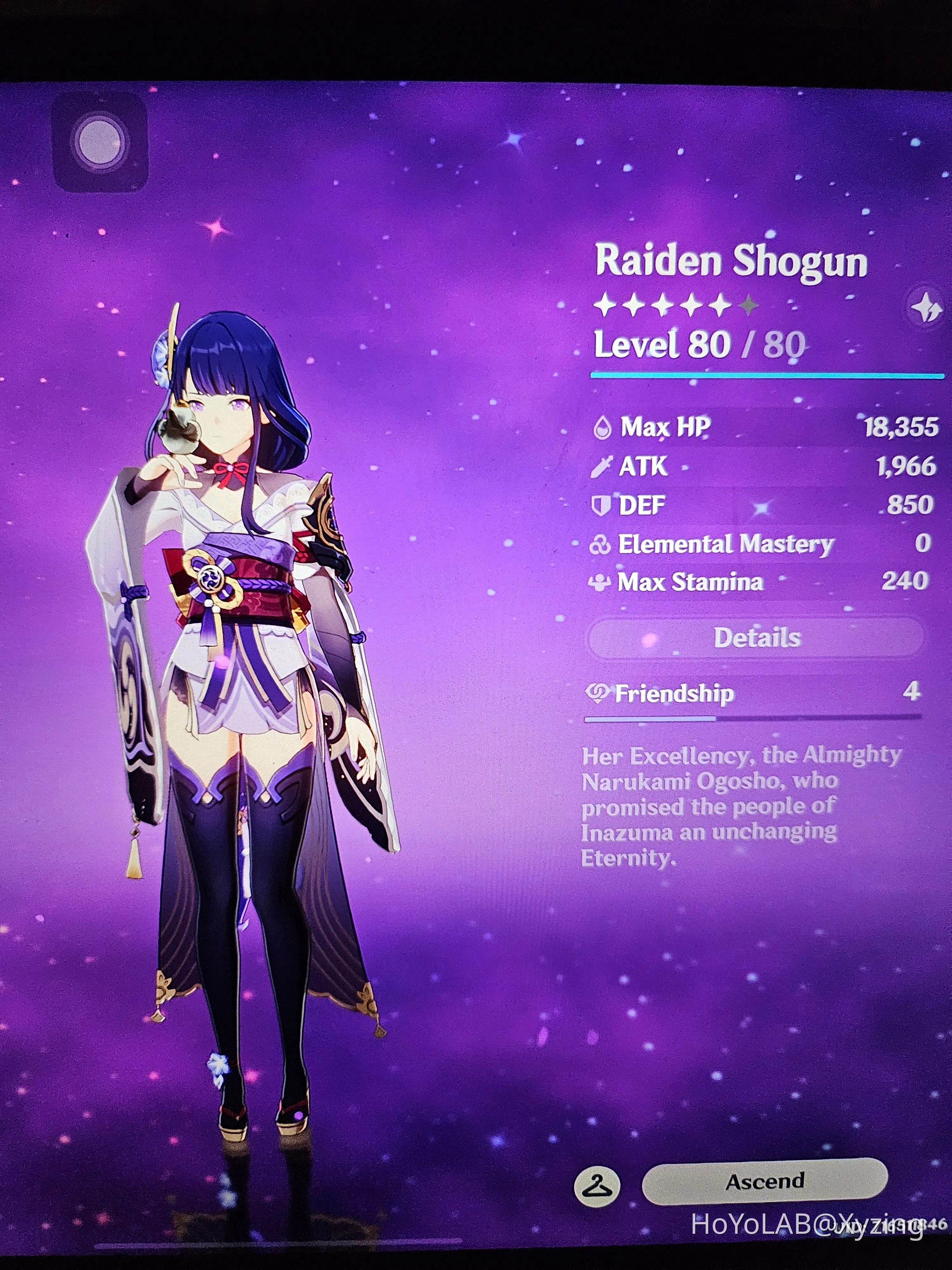 My shogun damage at the moment Genshin Impact | HoYoLAB