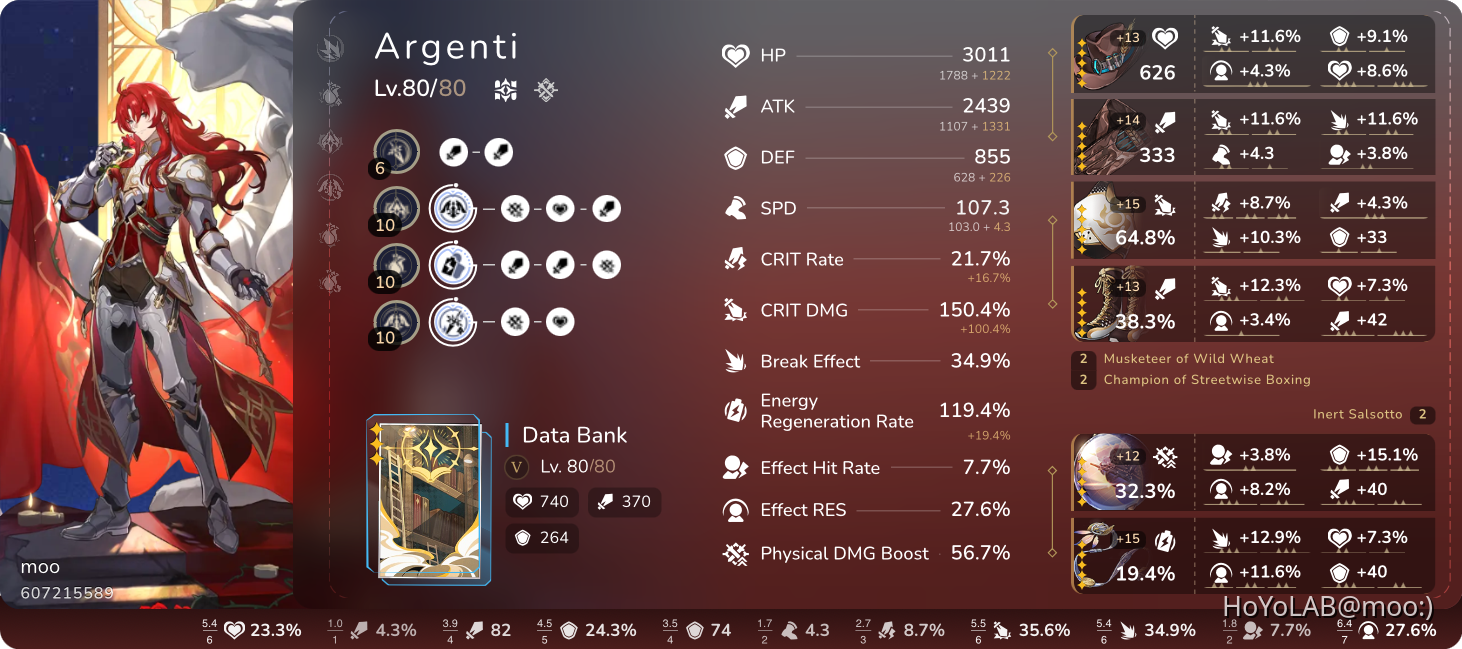 My Argenti Build- Any Tips? Honkai: Star Rail | HoYoLAB