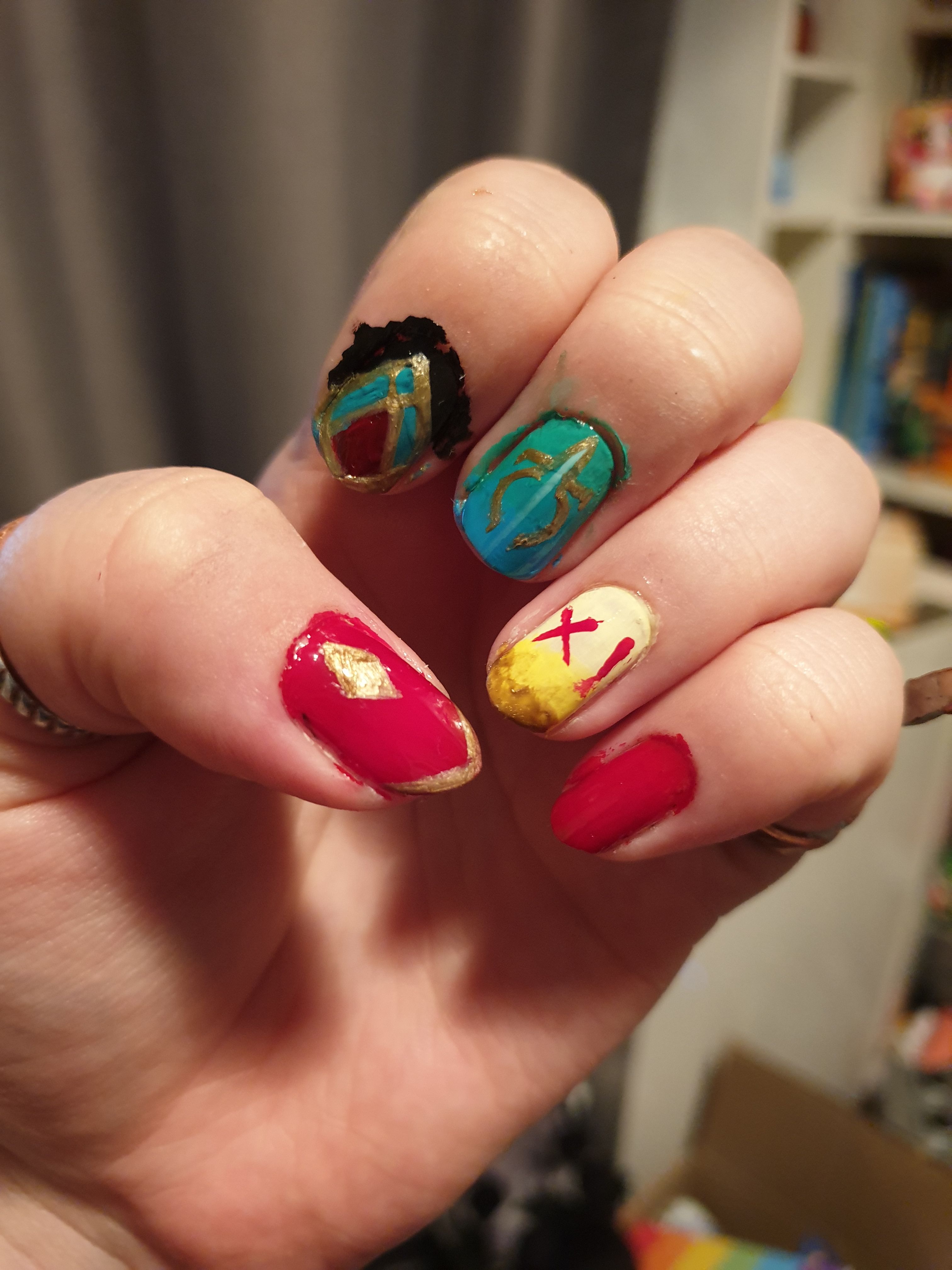 Kaveh themed nails 💚 Genshin Impact | HoYoLAB