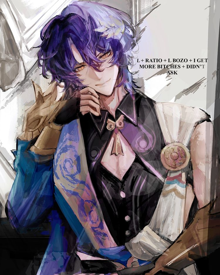 old art of L bozo bro came in the mail cuz he wanted me so bad Honkai ...