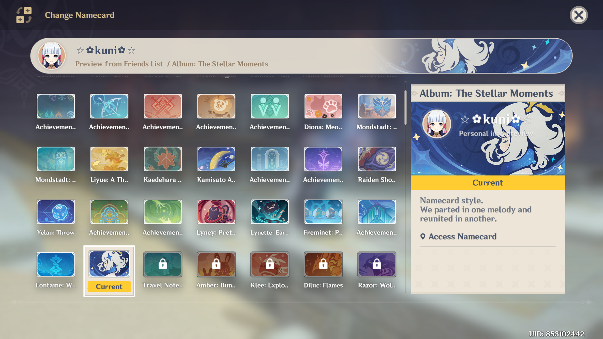 anyone have this name card? Genshin Impact | HoYoLAB