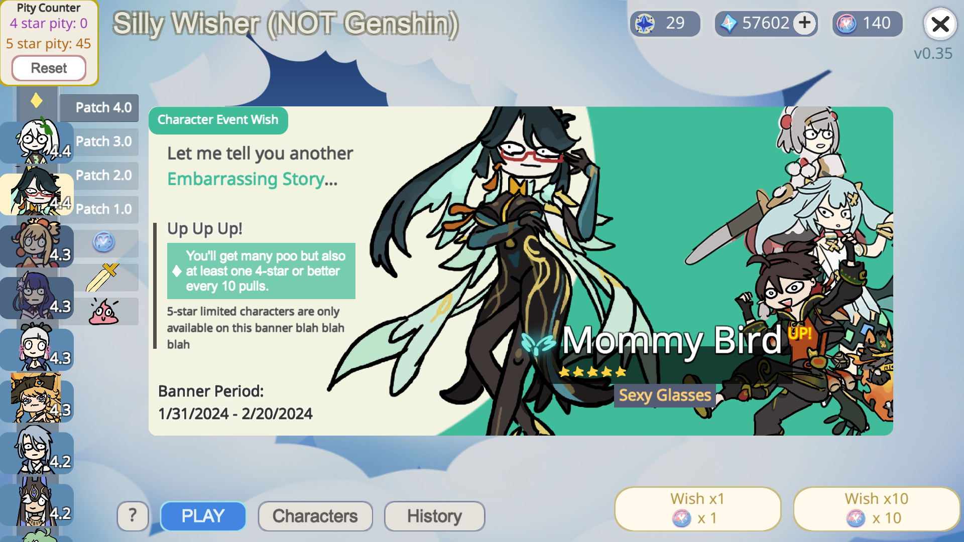 The new Silly Wisher update. Genshin Impact | HoYoLAB