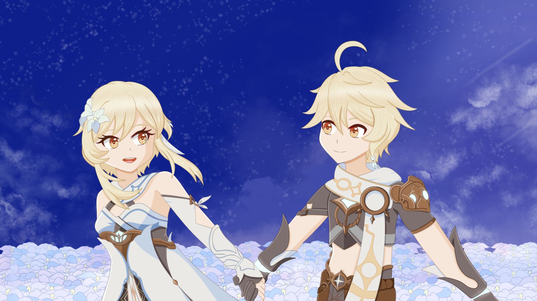 Aether And Lumine Finally Reunited Genshin Impact Hoyolab