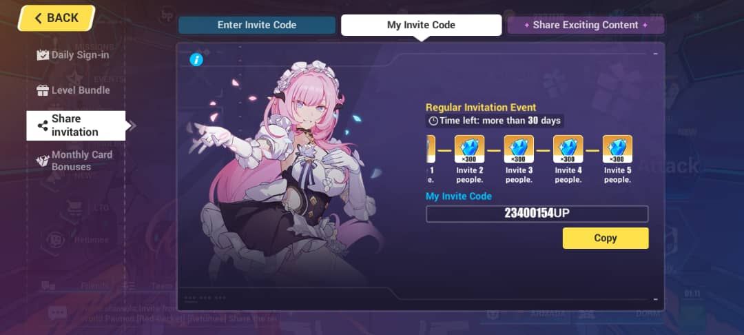HI3 invitation code SEA Honkai Impact 3rd | HoYoLAB