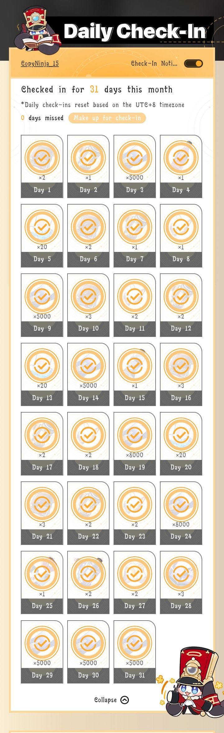 Daily Check-In Completed😭 Honkai: Star Rail | HoYoLAB