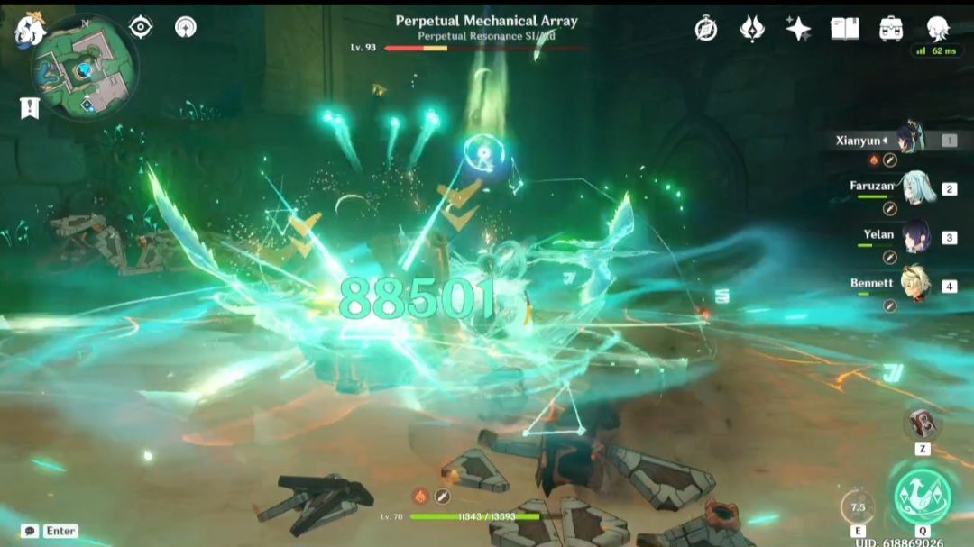 Xianyun lvl 70 dps skill numbers Genshin Impact | HoYoLAB