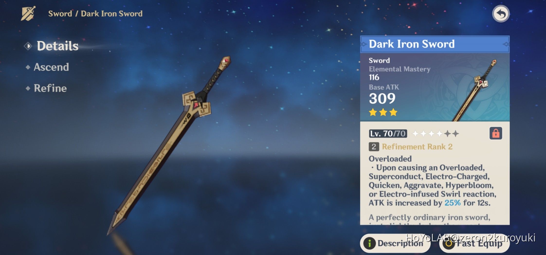 Wow ( For everyone who melted the dark iron sword, you can get a new ...