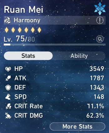 A question for my Ruan Mei build :D pls. be kind to this *di** haha ...