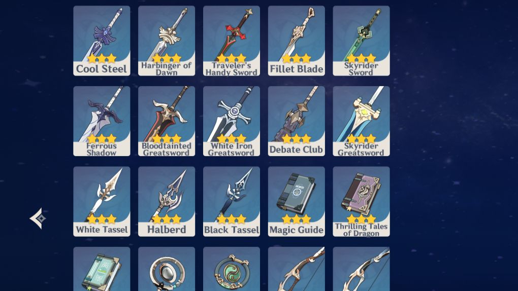 Liyue's 3 Star Weapons from Chests Genshin Impact | HoYoLAB