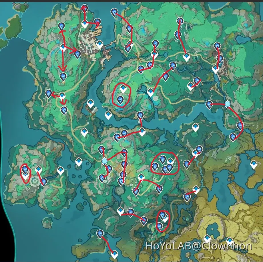 Spirit carp map Genshin Impact | HoYoLAB