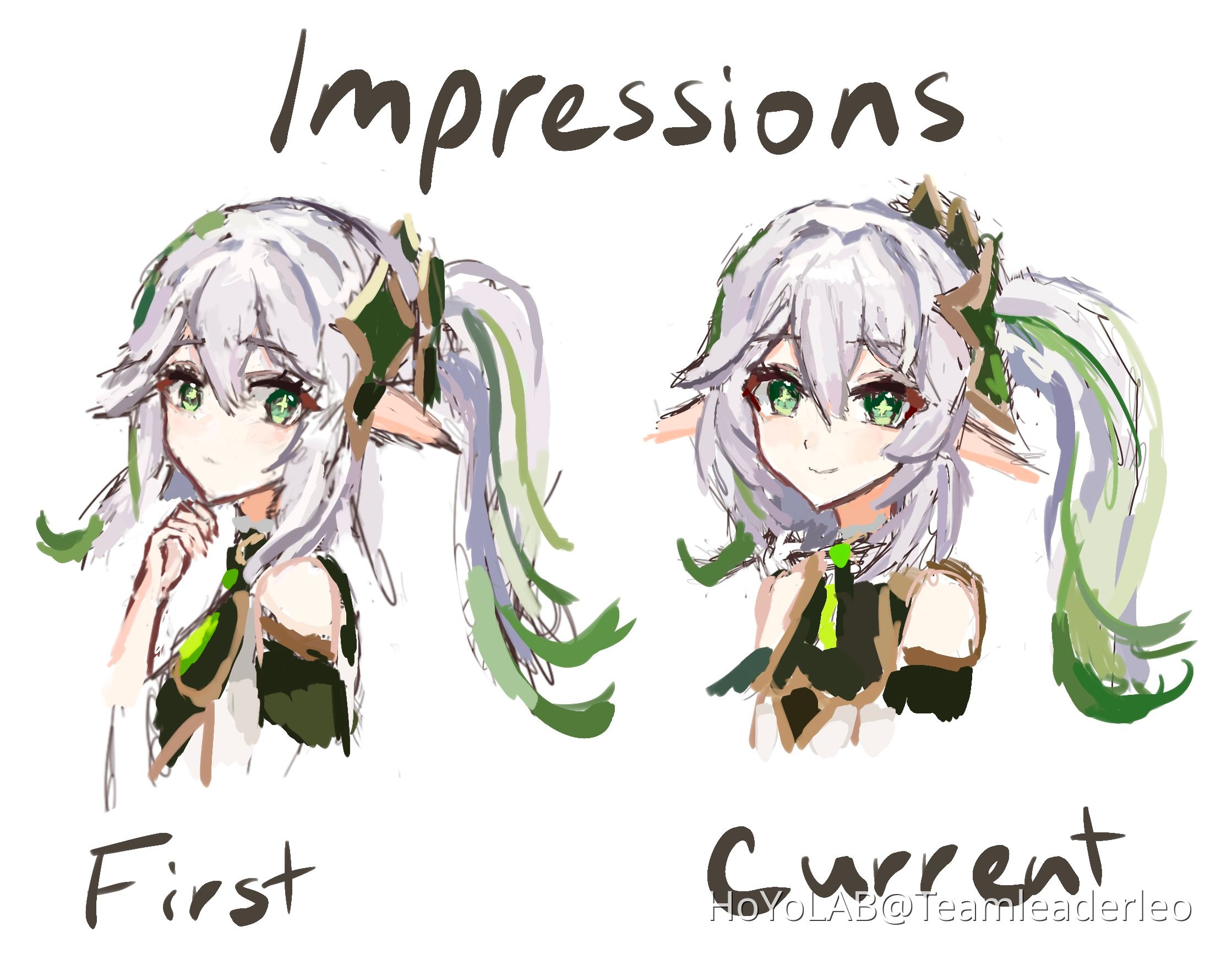 Sketches for Nahida, 1/3. Topic 1: First and Current Impressions ...