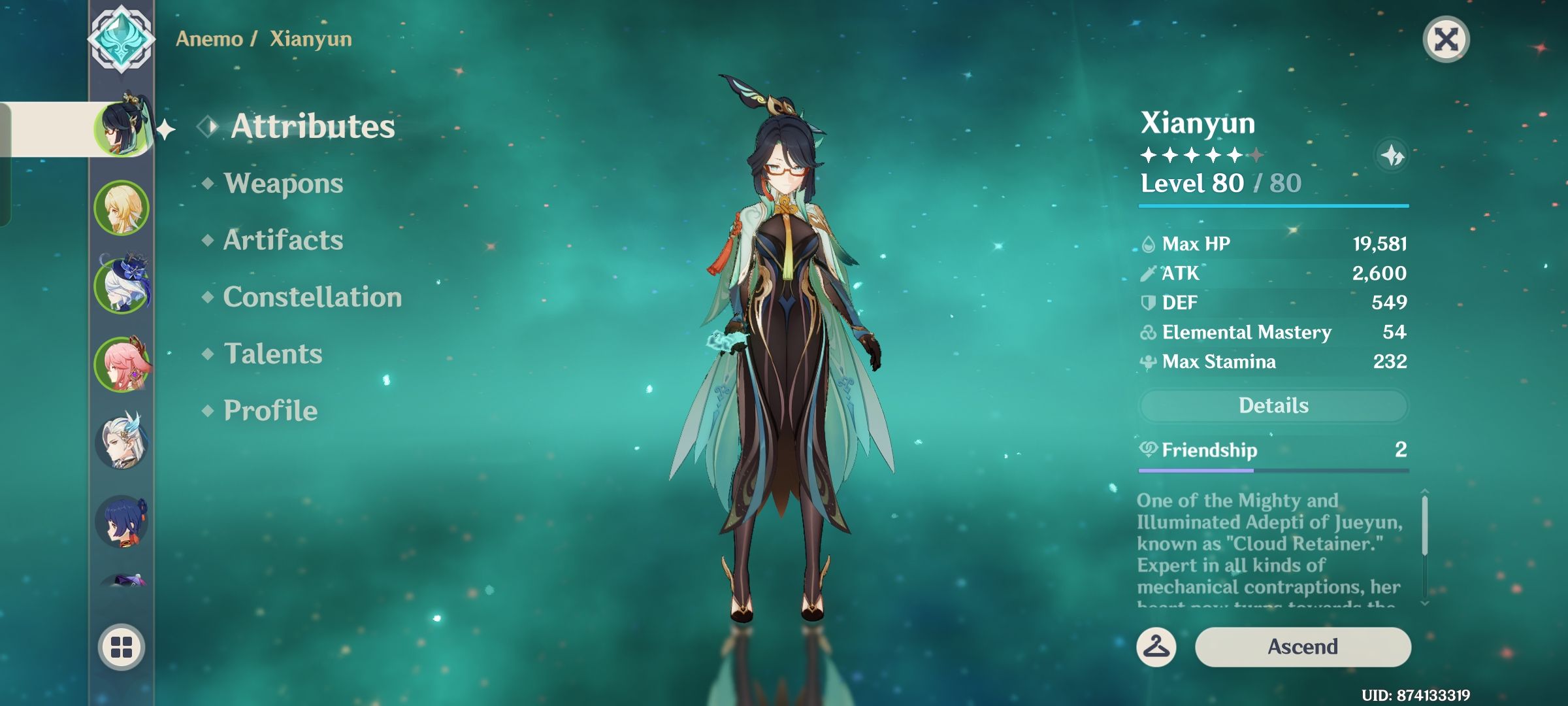 Rate my Xianyun build in progress maybe Genshin Impact | HoYoLAB