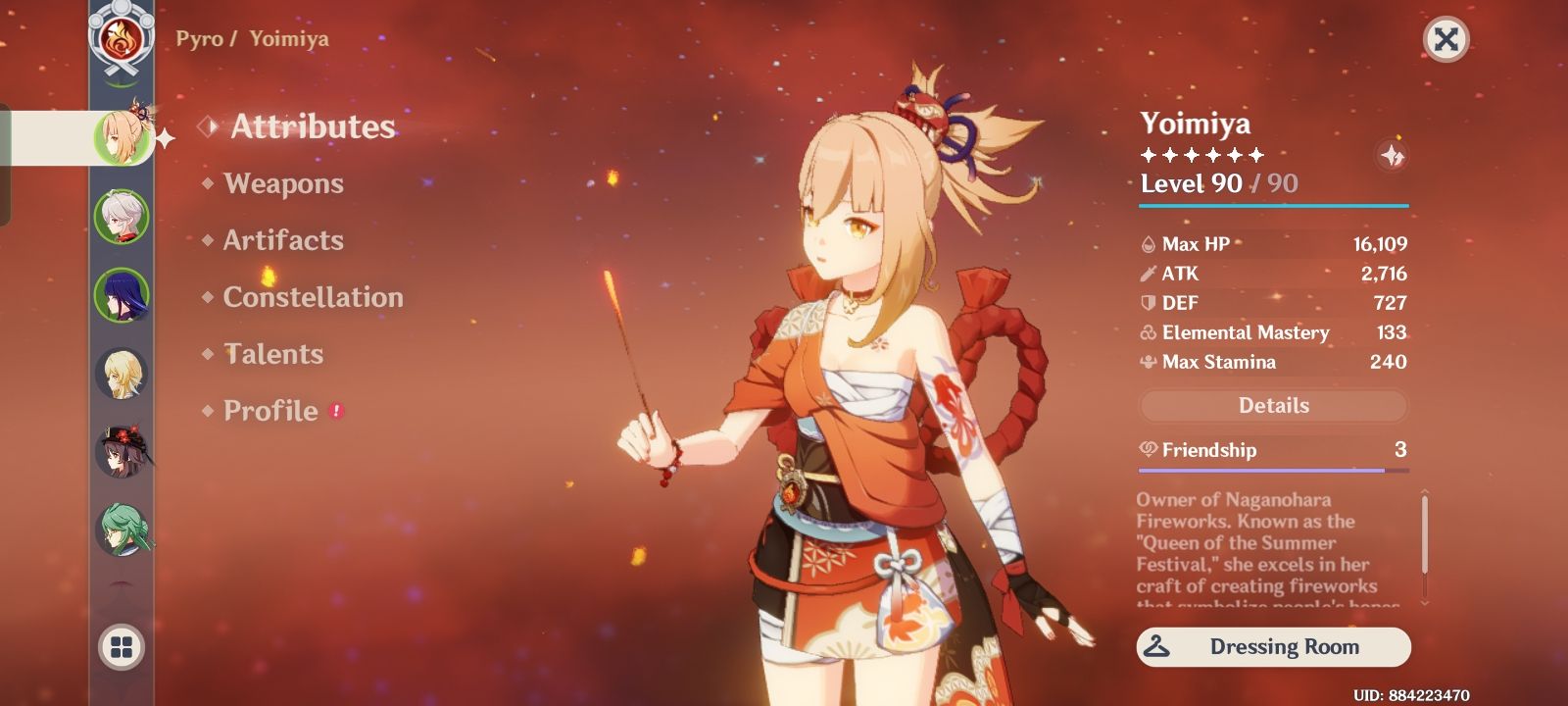 My WIP Yoimiya build Genshin Impact | HoYoLAB