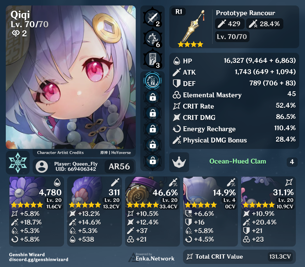 is this in the right track for a dps qiqi that also works as a healer?. update & is that you ...