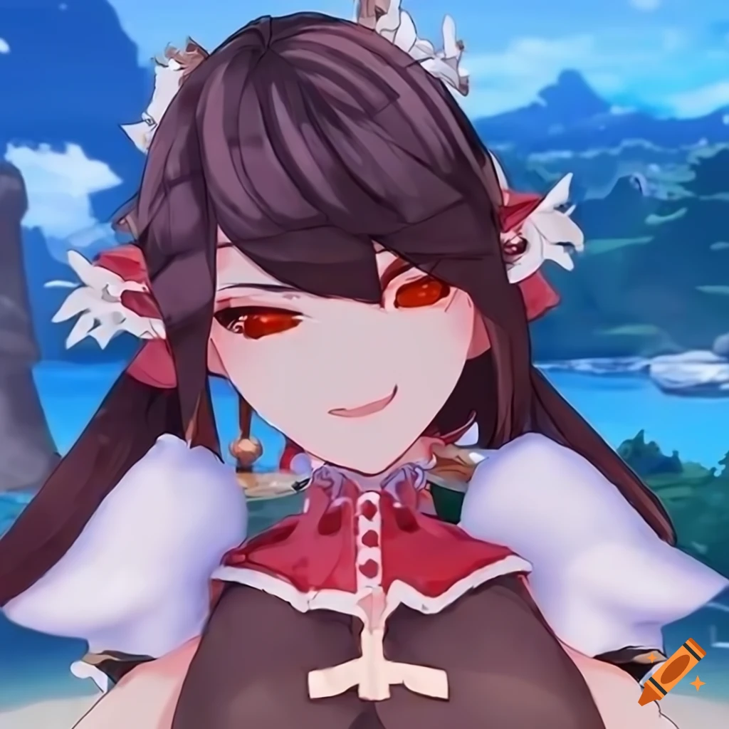beidou drunk, agian the face is funny xd, from a ai Genshin Impact ...