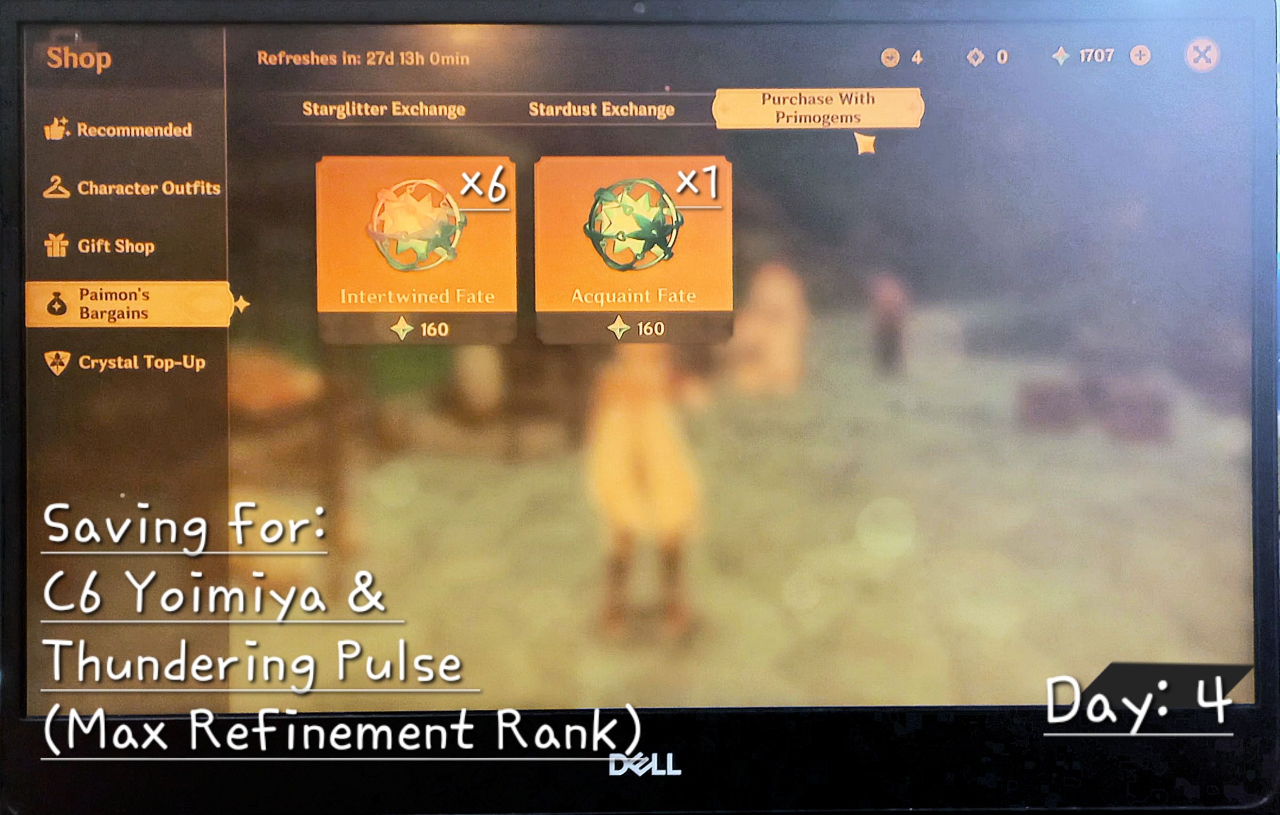 Saving for C6 Yoimiya & Thundering Pulse (Max Refinement Rank) Day: 4 ...