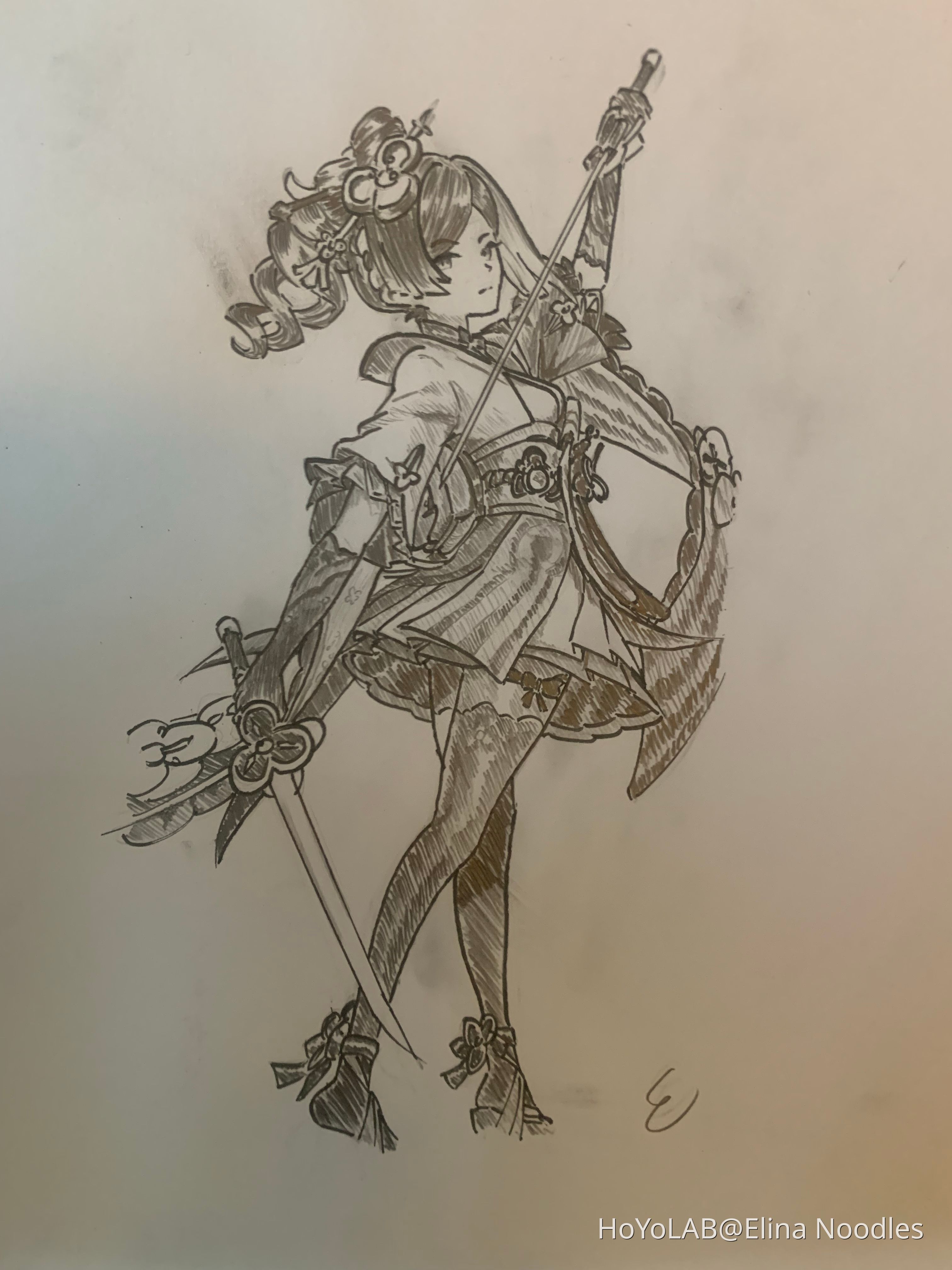 Quick sketch of Chiori Genshin Impact | HoYoLAB