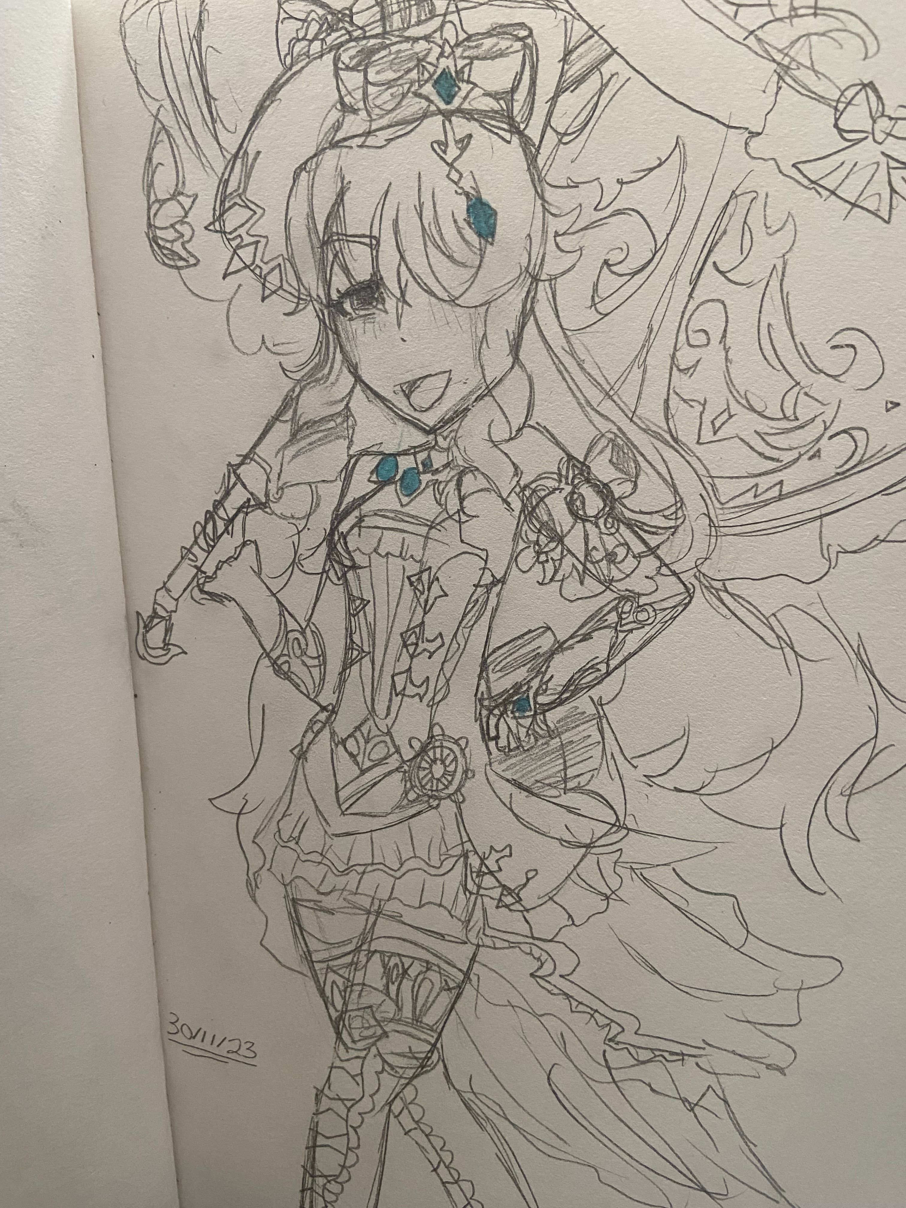 Old-ish Navia drawing Genshin Impact | HoYoLAB