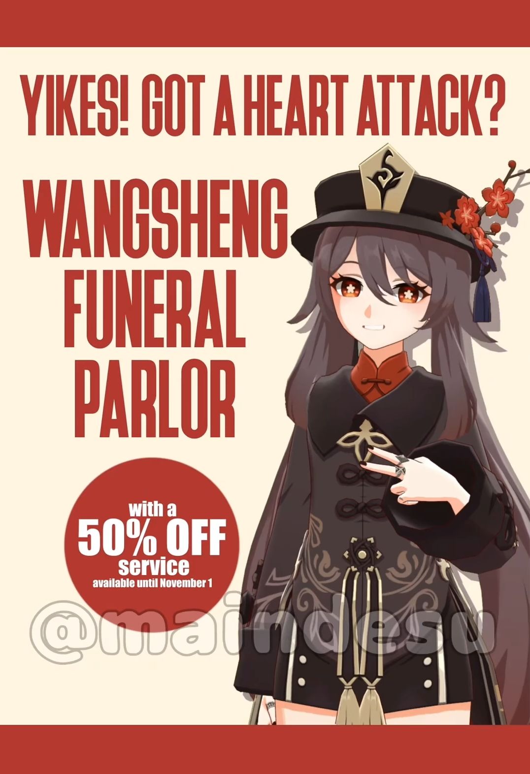 50% off at wangsheng funeral parlor, don't miss it. Genshin Impact | HoYoLAB
