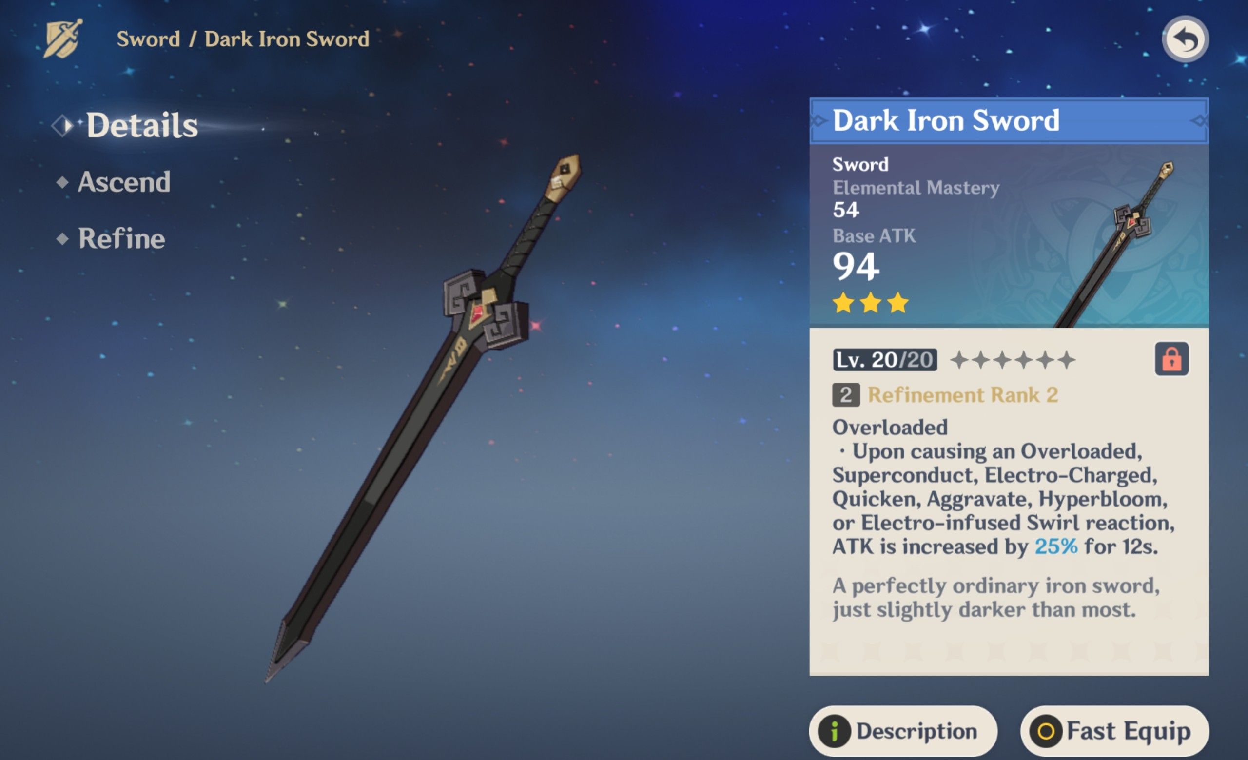 Dark Iron Sword Genshin Impact | HoYoLAB