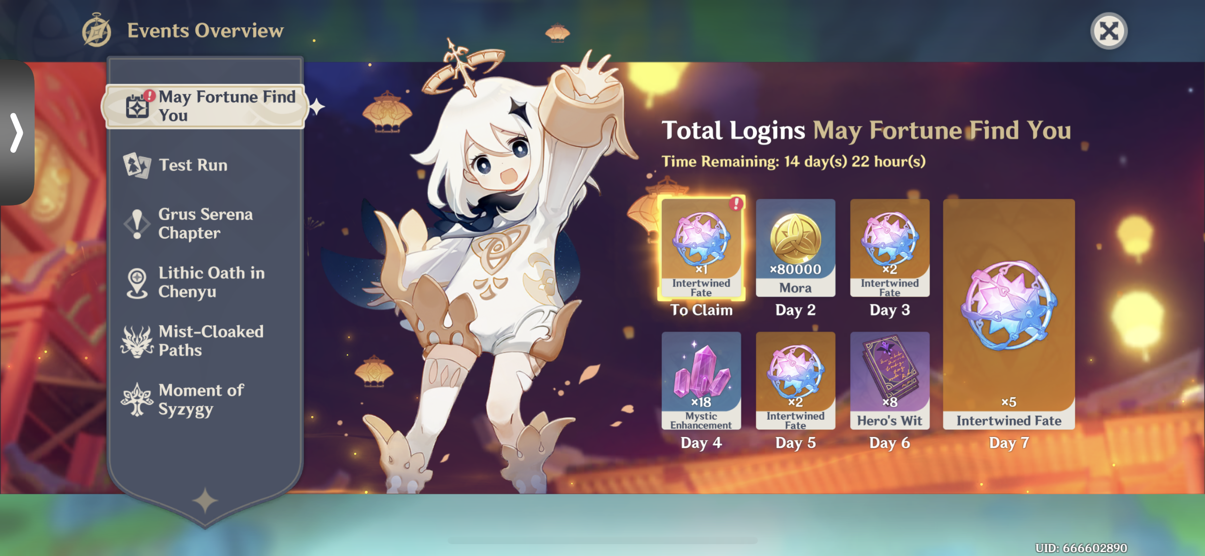 W rewards ngl Genshin Impact | HoYoLAB