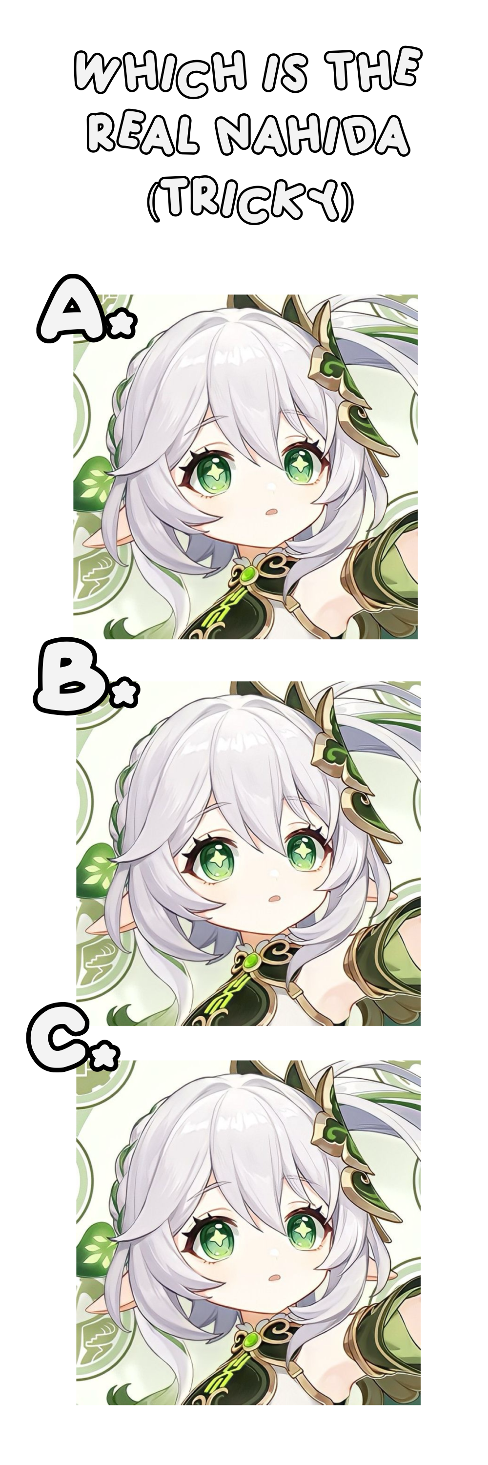 Which Nahida is the Real One?💚 (Hint in the comments) Genshin Impact ...