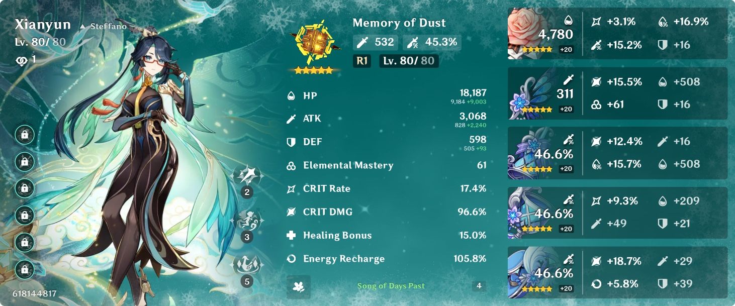 Best artifact set for Xianyun? Genshin Impact | HoYoLAB