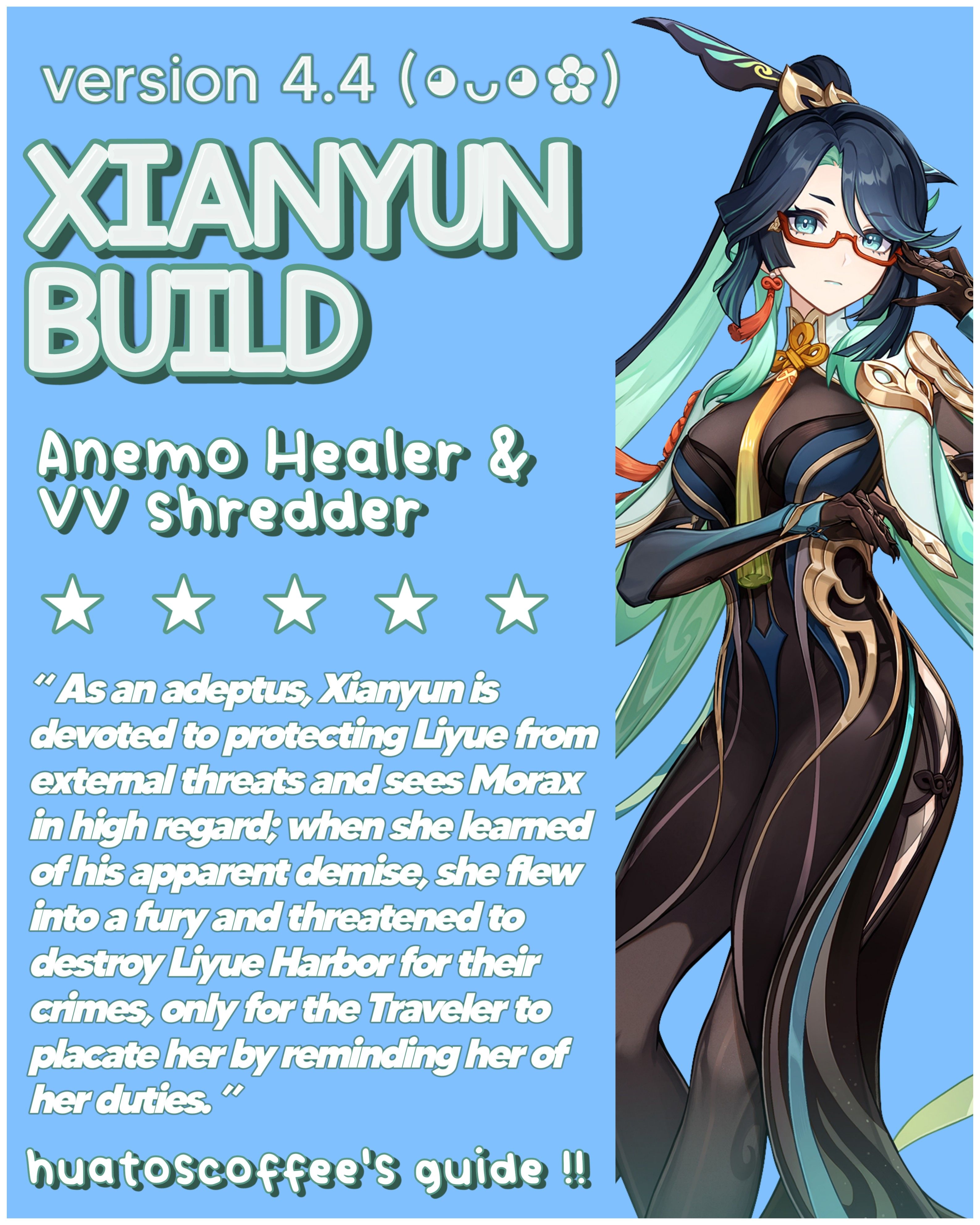 [ Version 4.4 ] Xianyun Build — Anemo Healer & VV Shredder Genshin Impact | HoYoLAB