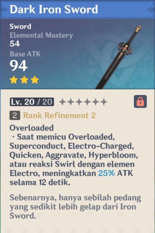 Dark Iron Sword R2🔥 (Legendary Weapon) ~Genshin Impact Genshin Impact ...